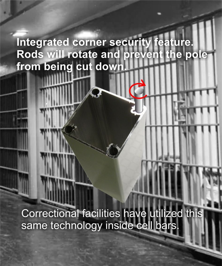 square lighting pole, security camera poles, aluminum poles | My Site